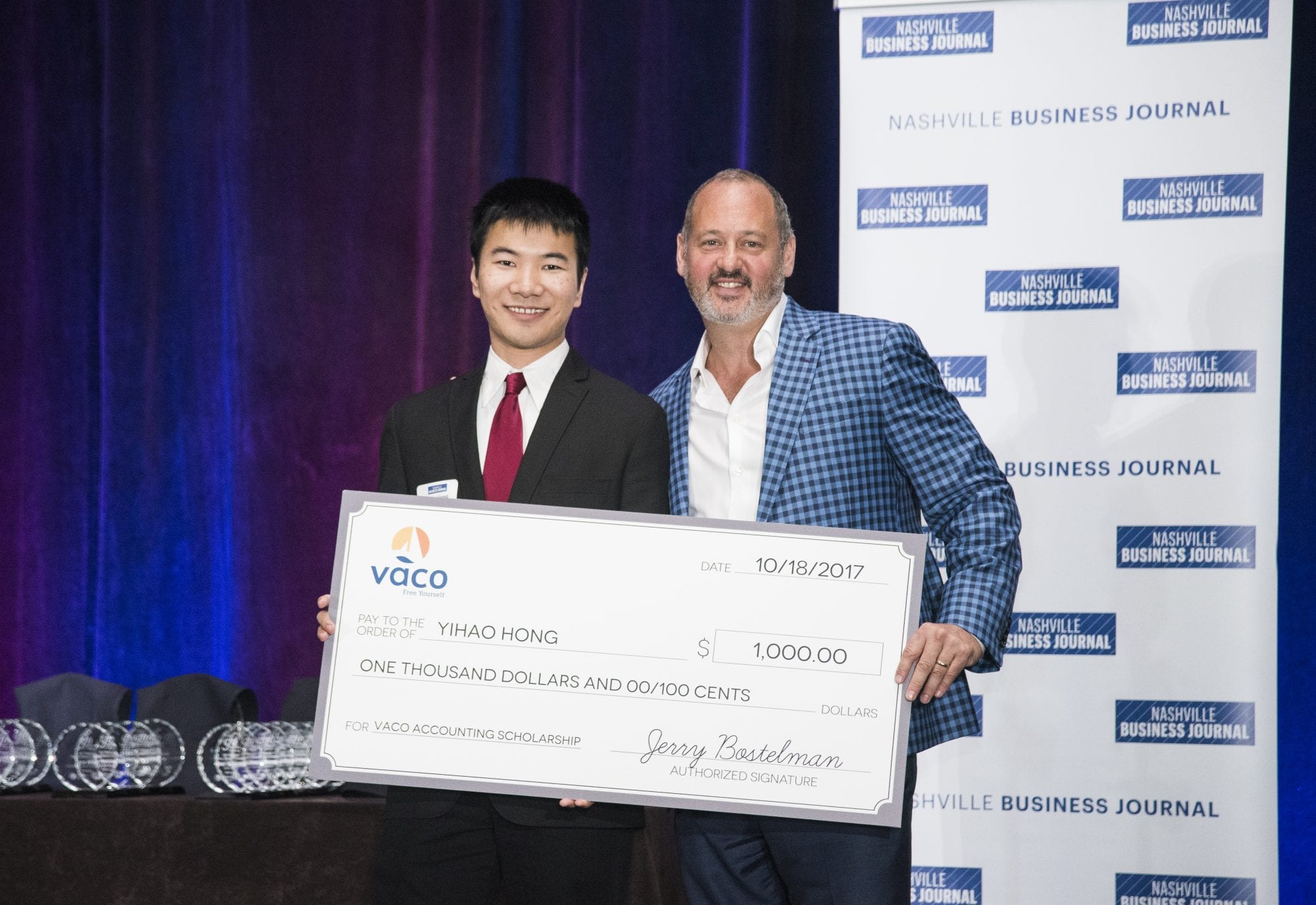 Hong Receives Vaco Accounting Student Scholarship Award | Belmont ...